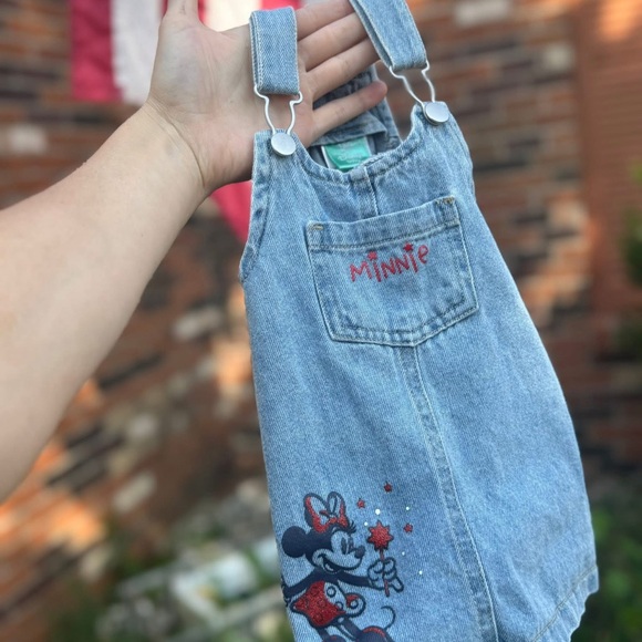 Disney | Bottoms | Disney Minnie Mouse Light Blue Overalls | Poshmark